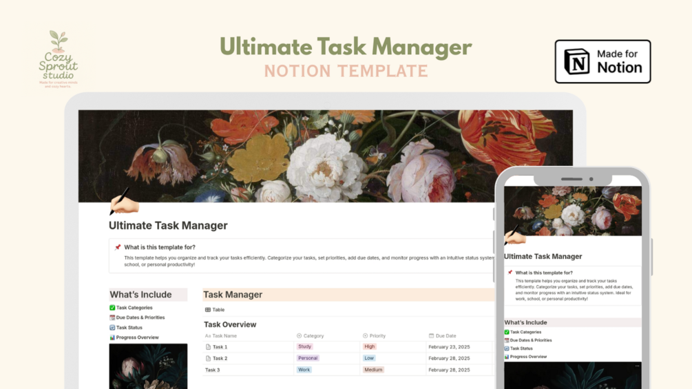Ultimate Task Manager (Notion Template)