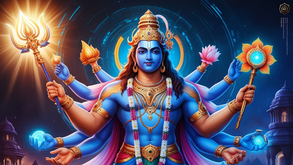"Divine Visions: Abstract Expression of Lord Vishnu in Stunning ...