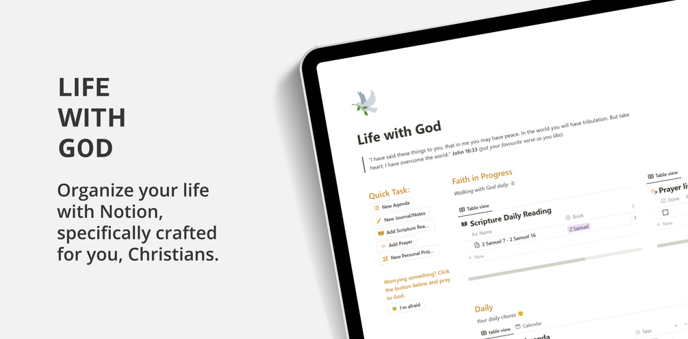Life with God - Notion Template