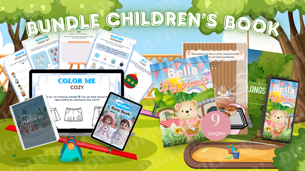 Winter Themed Busy Book & Children’s Short Storybook Bundle