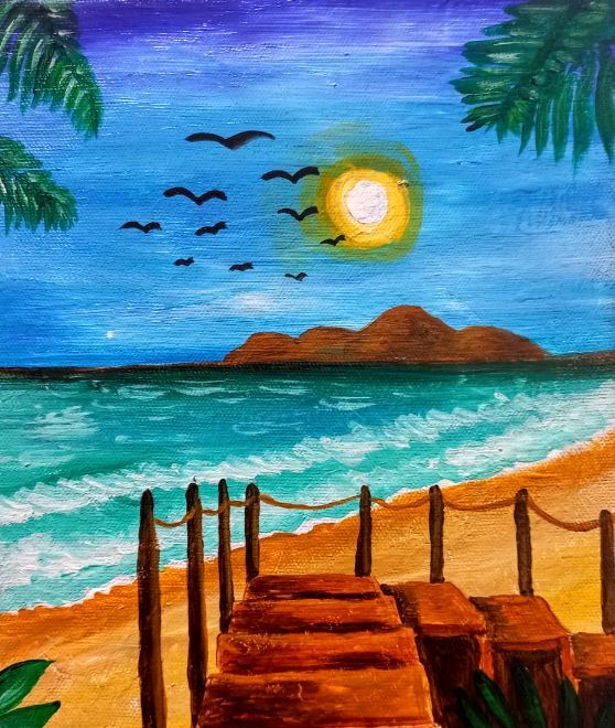 Sunset in Paradise, Vacation's Last Light, Golden Horizons, Sunset Escape