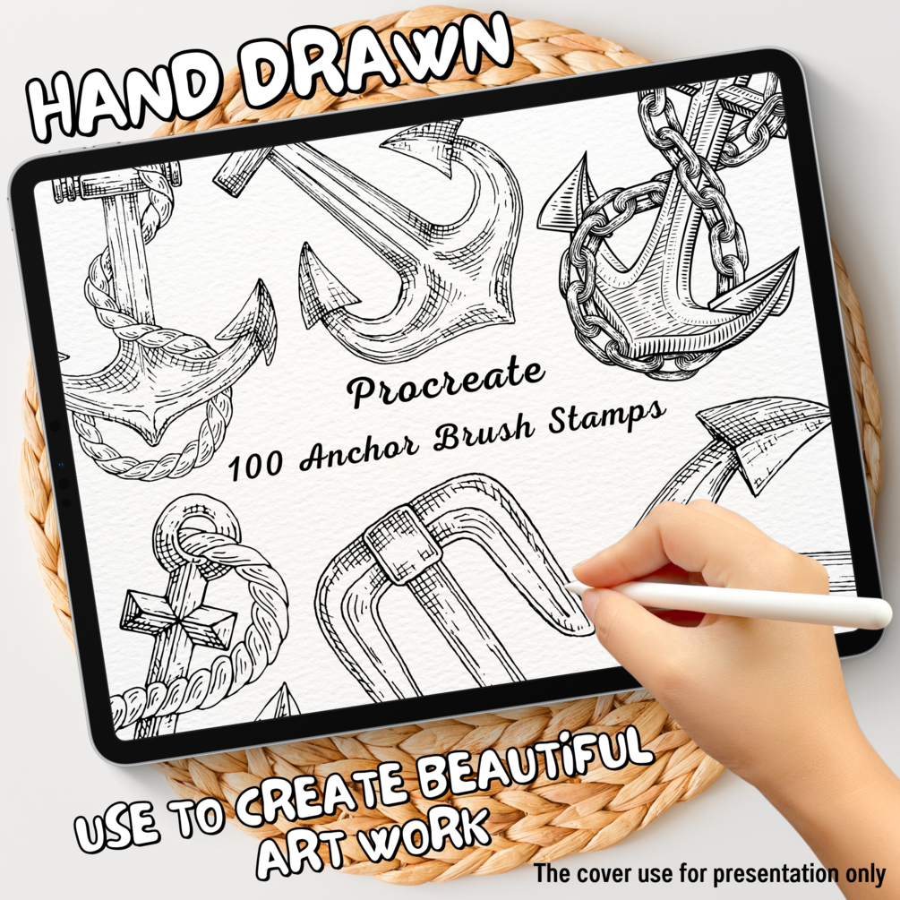 100 Anchor Brush Set for Procreate (Anchor Procreate Stamps)
