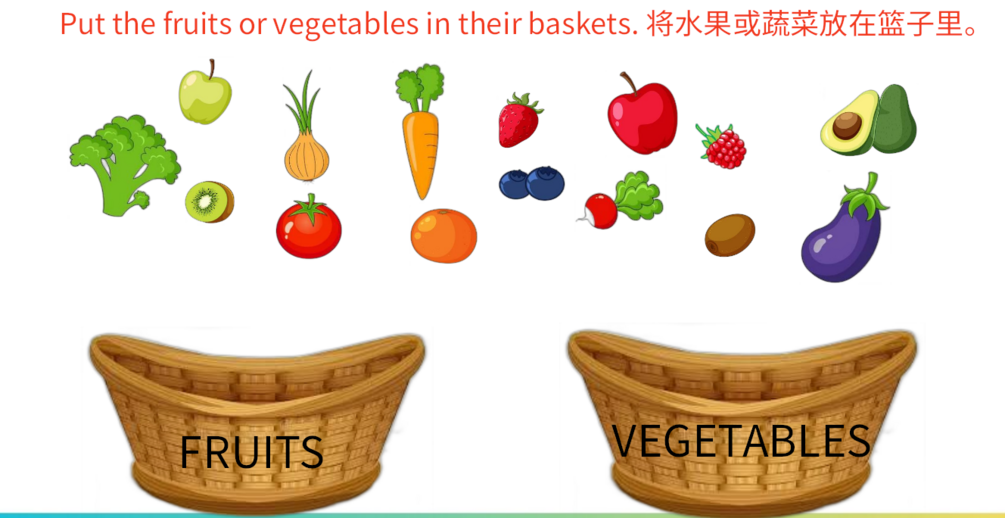 Separate the Fruits and Vegetable EDB