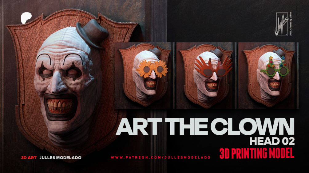Art the Clown Head 02 Set