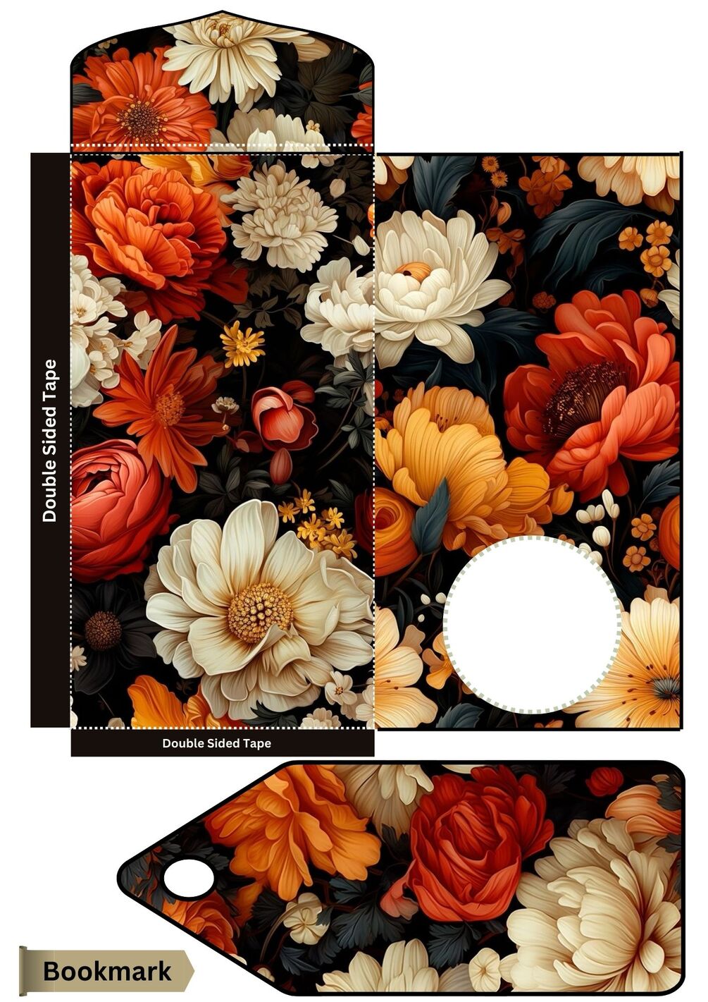 Flower Bookmark with Matching DIY Envelope