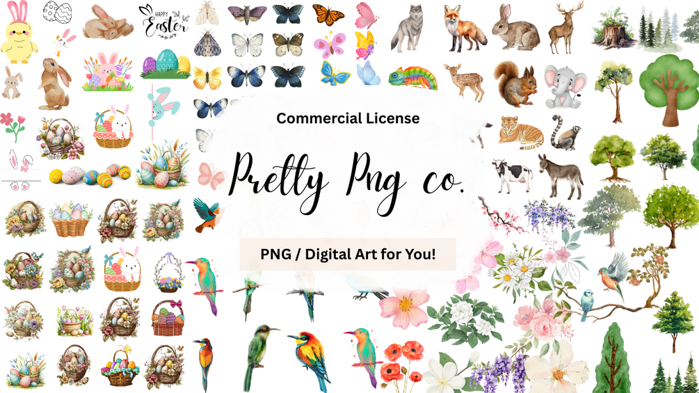 Spring Watercolor Clipart PNG | Boho Cottagecore Floral Collection ...
