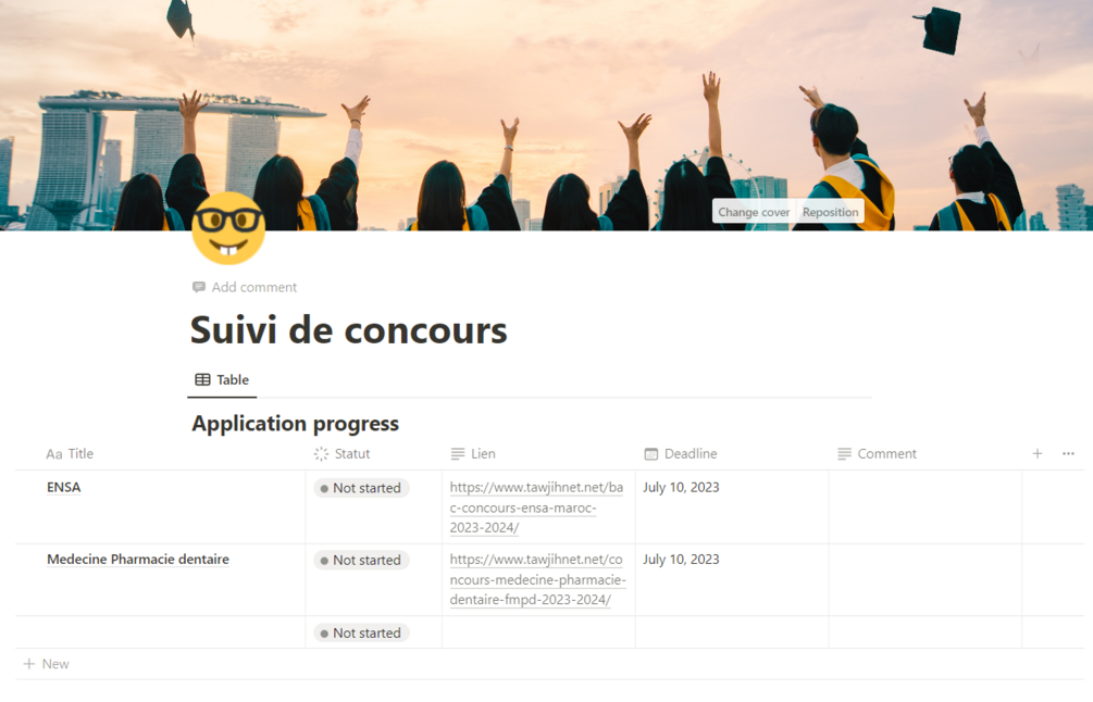 BAC-Suivi des Concours