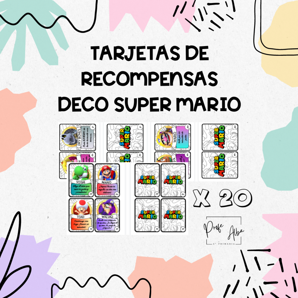 CARTAS DE RECOMPENSA - SUPER MARIO