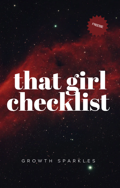 That girl checklist - freebie
