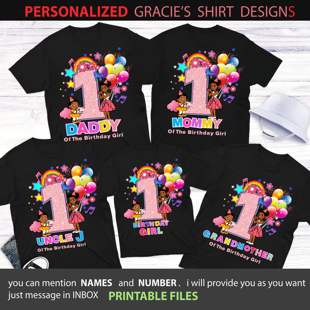 Gracie's Corner Birthday Girl PNG Shirt, Personalized Birthday Girl ...