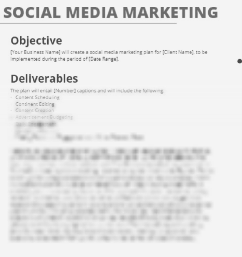 Client Project Proposal and Quote_Social Media Marketing