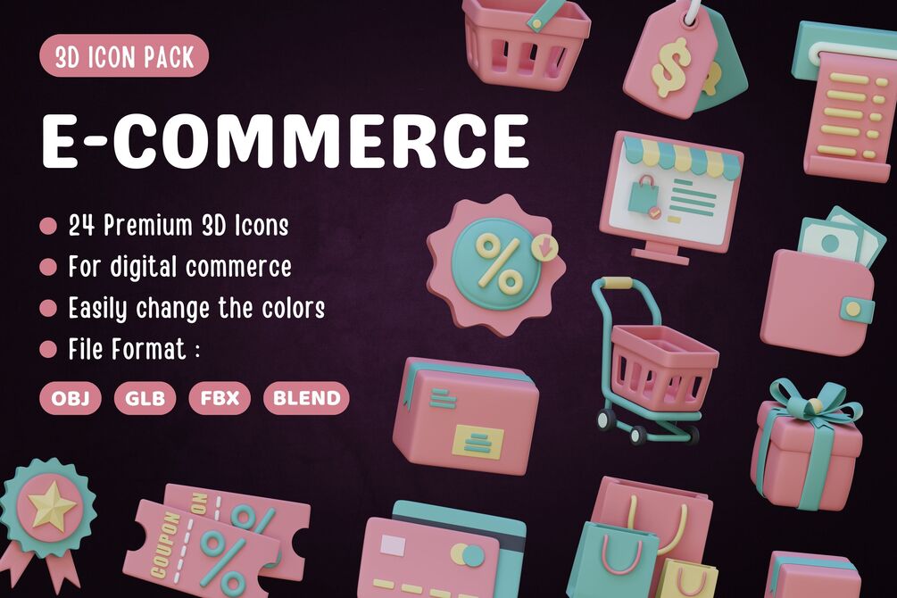 E-commerce 3D Icon Pack