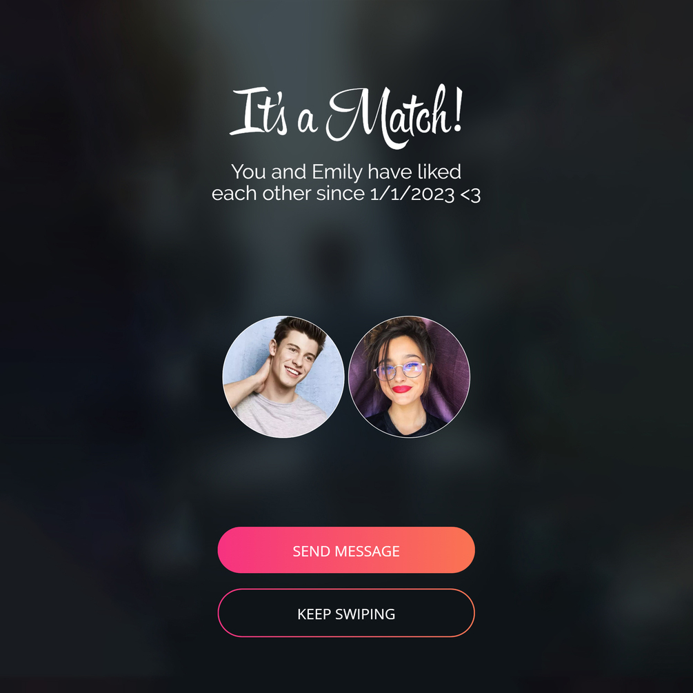 Digital Personalized Tinder "It's a Match" Love Art, Custom Wall Art ...