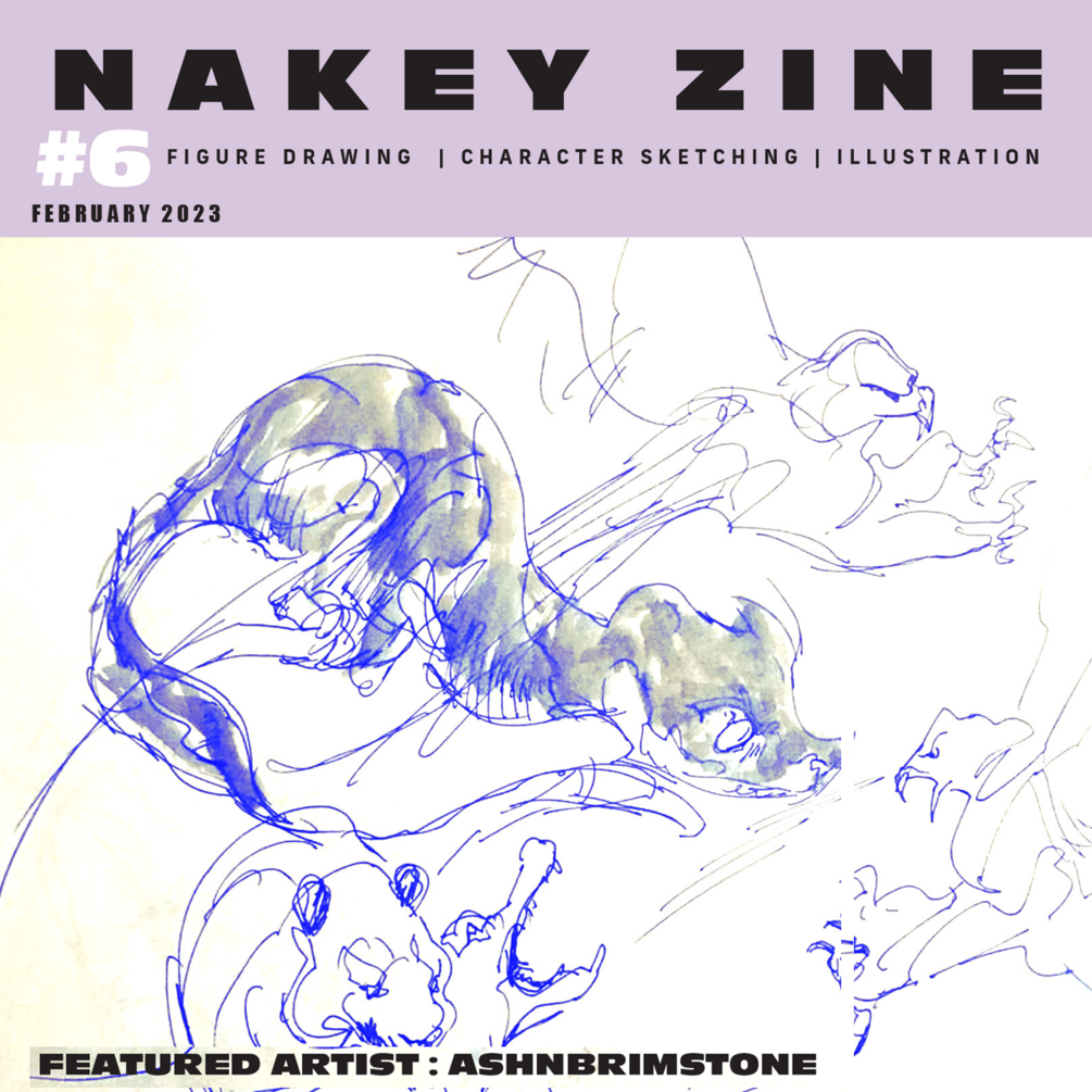 Nakey Zine Vol 6: Figure Drawing , Character Sketching , Illustration