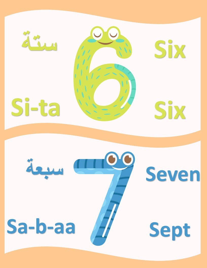 Multilingual Flashcards Labels English Arabic french