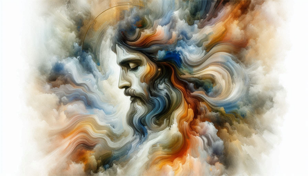 Abstract Jesus Modern Art: Embrace the Divine in a Contemporary Form