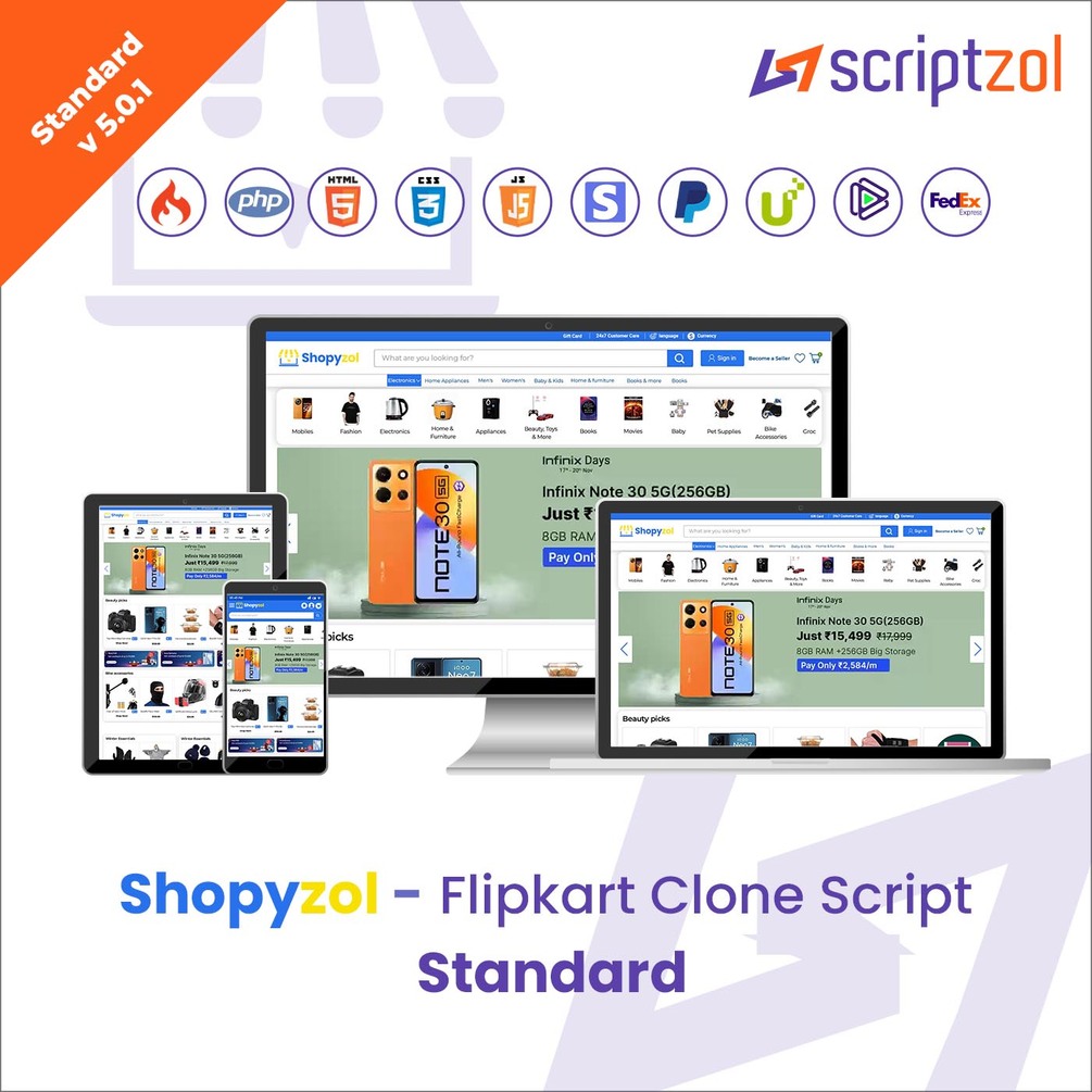 Shopyzol - Best Flipkart Clone Script