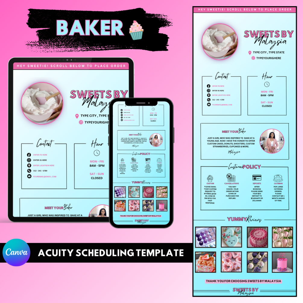 Minimalist style Acuity template (Baker)