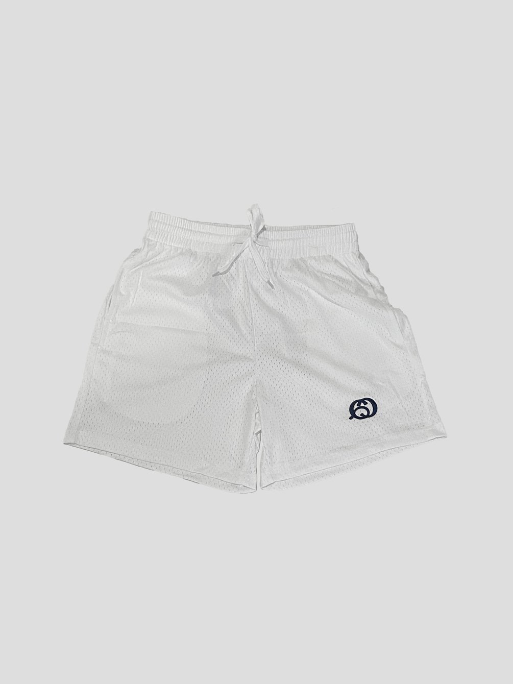 White Monogram Shorts