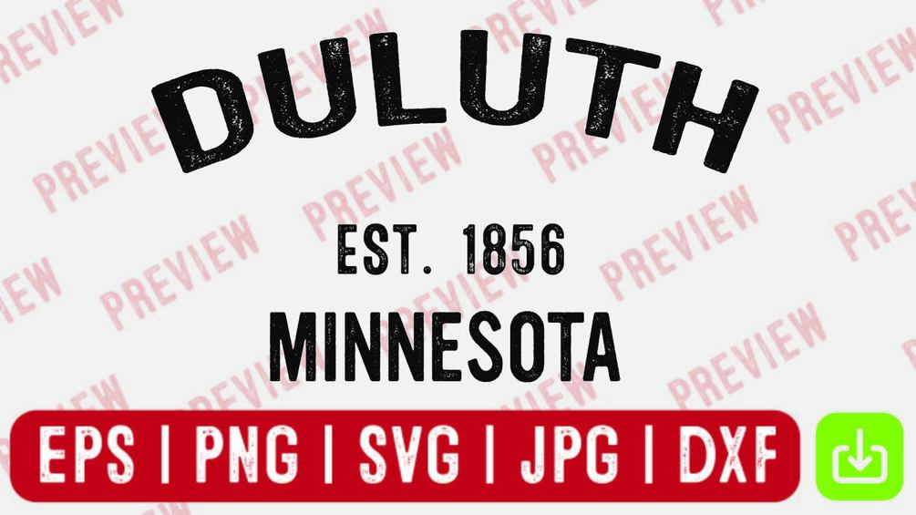 Vintage Duluth City Minnesota Est 1856 Souvenir SVG EPS DXF PNG / Cut ...