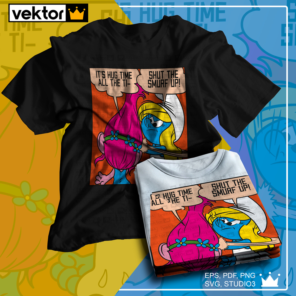 Vector Pitufina Cachetada Cartoon