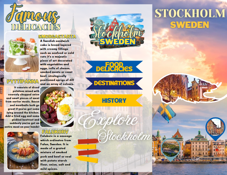 Sweden Cuisine Trifold Brochure