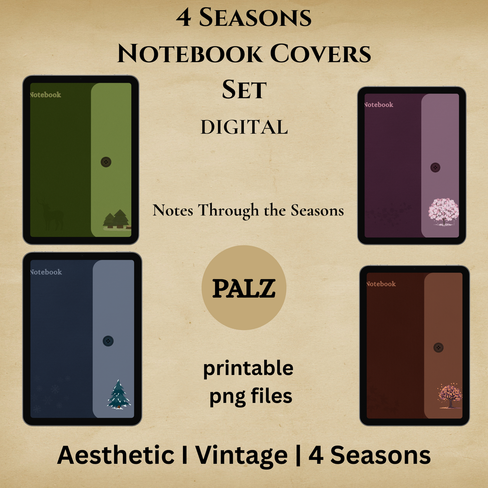 4 Seasons Digital Notebook Covers Set