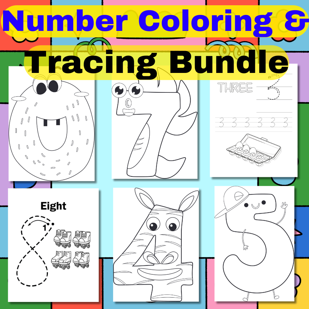 Number Coloring and Tracing Bundle