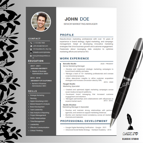 DIGITAL RESUME TEMPLETE WITH EASY CUSTOMIZATION
