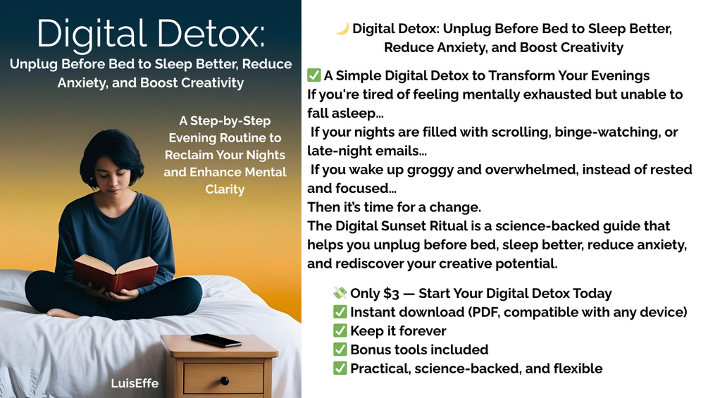 Digital Detox: Unplug Before Bed to Sleep Better, Reduce Anxiety, and ...