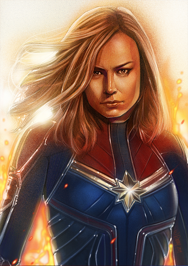 Captain Marvel Fan Art painting