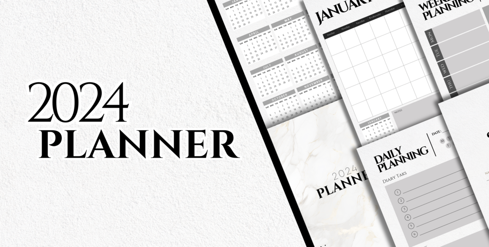 2024 Productivity Planner | Daily/Weekly/Yearly Planner 100% Editable ...