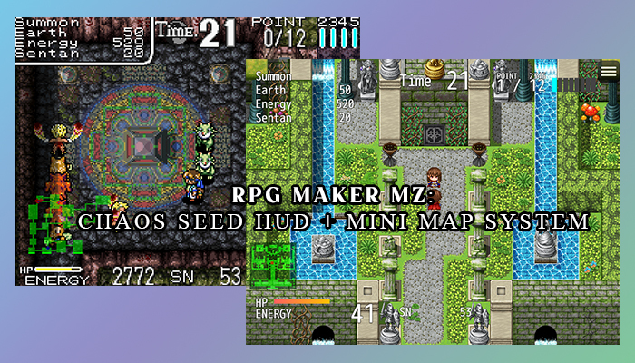 Chaos Seed HUD + Mini Map System for RPG Maker MZ