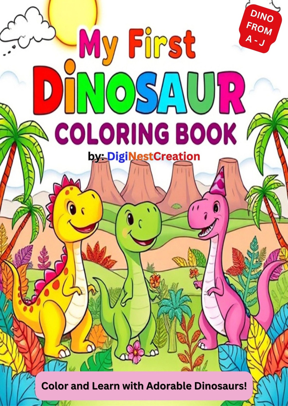 DINOSAUR COLORING BOOK FOR KIDS