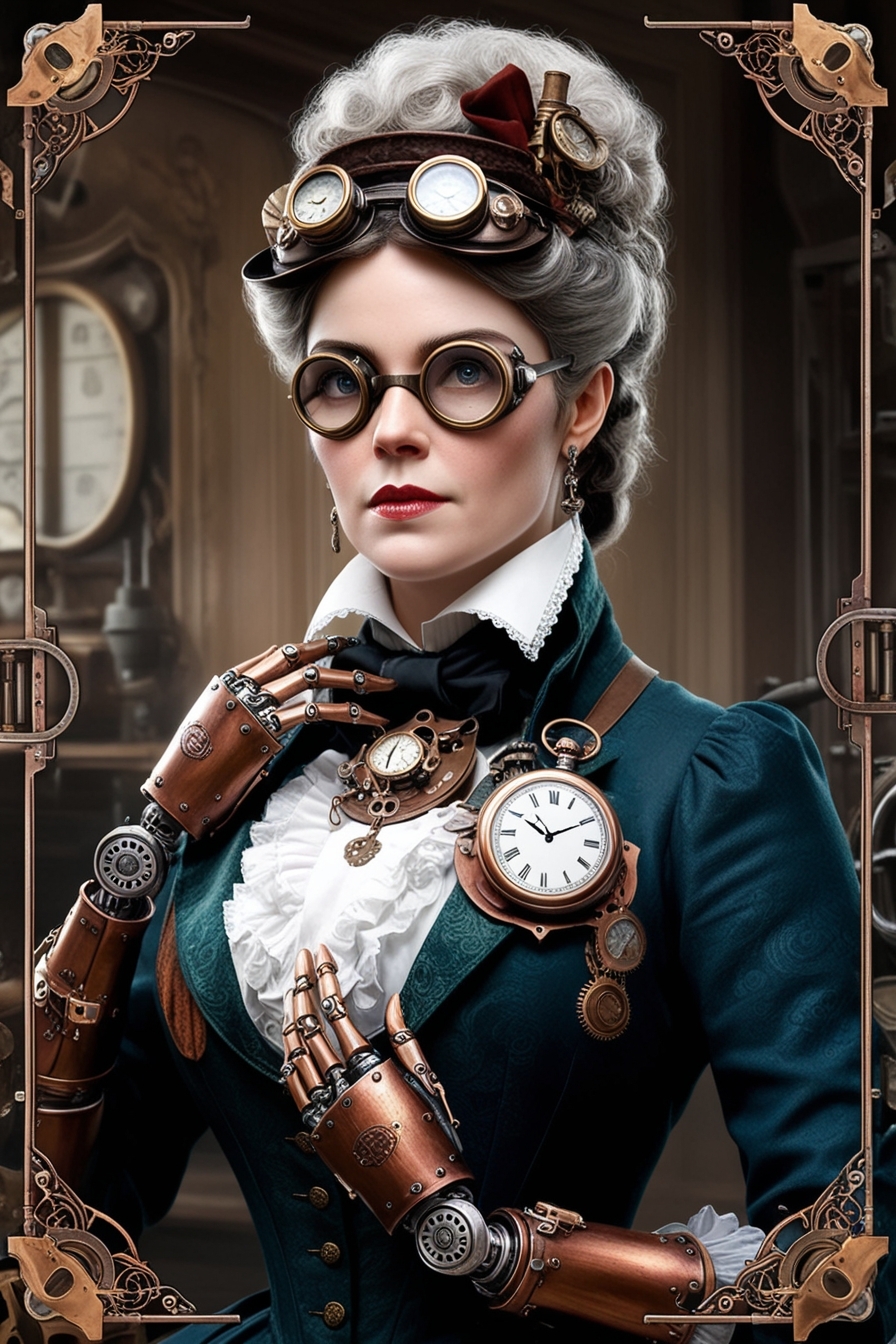 Portrait of Steampunk lady
