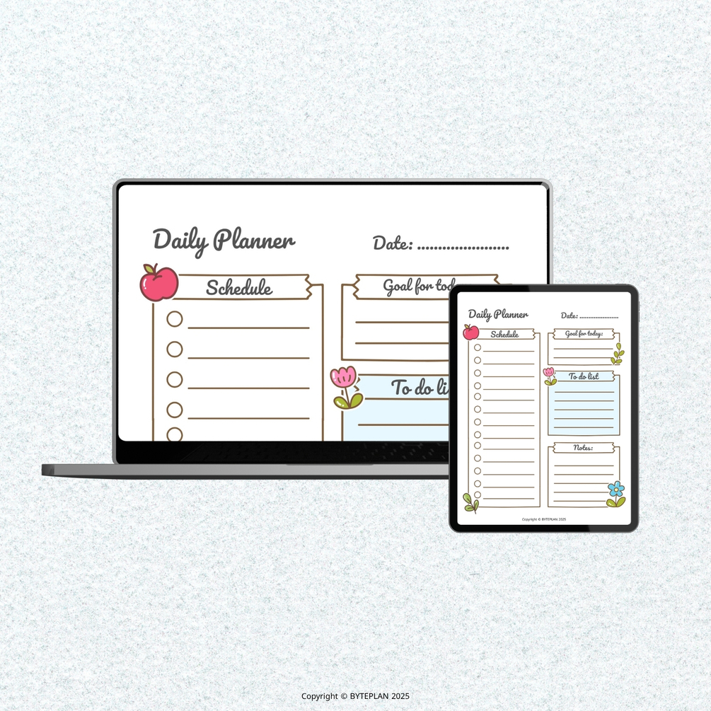 GoodNotes Daily Planner Bundle – 5 Layouts, 4 Sizes + 10 Free Covers