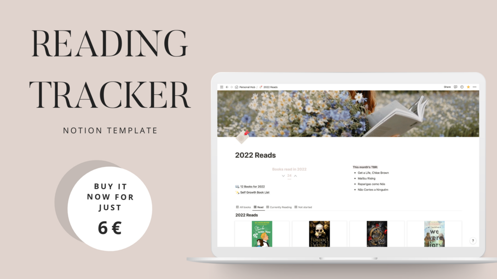 Notion Reading Tracker and Dashboard 📚