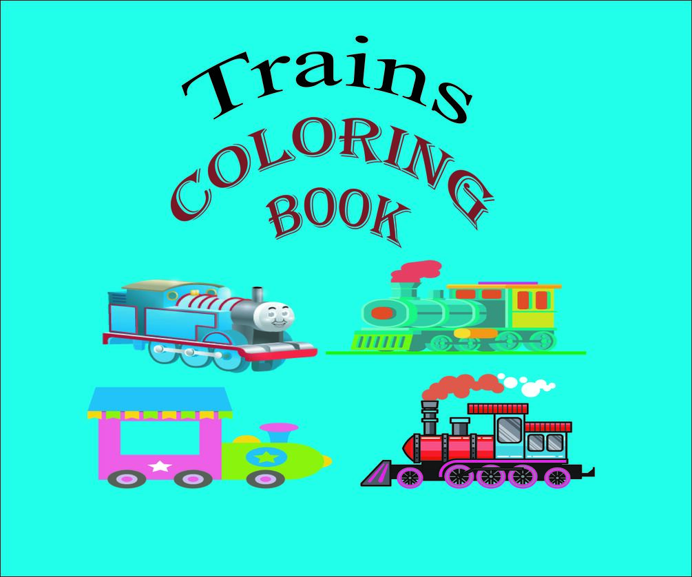 Trains Coloring Book