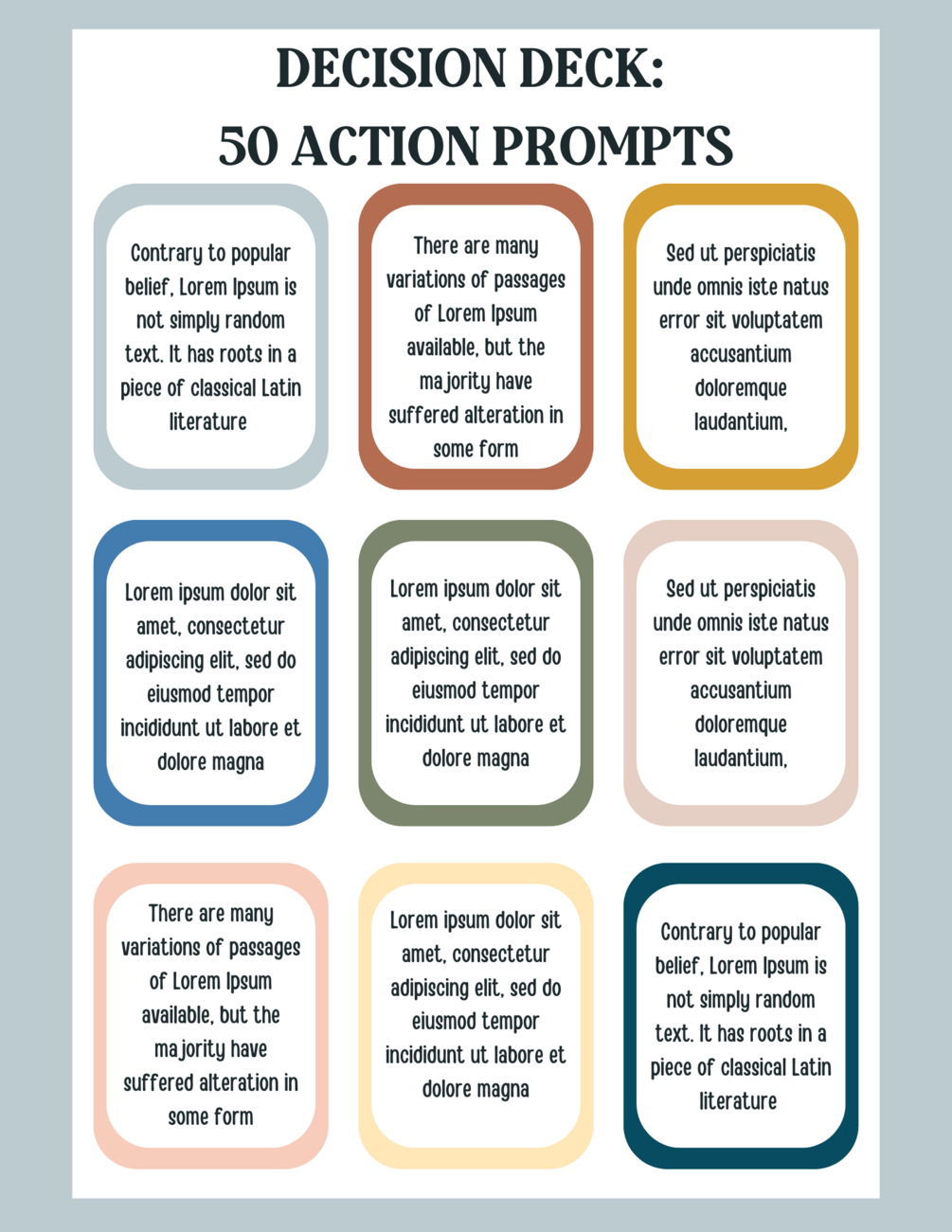 The Decision Deck: 50 Action Prompts Plan to Conquer Decision-Making ...