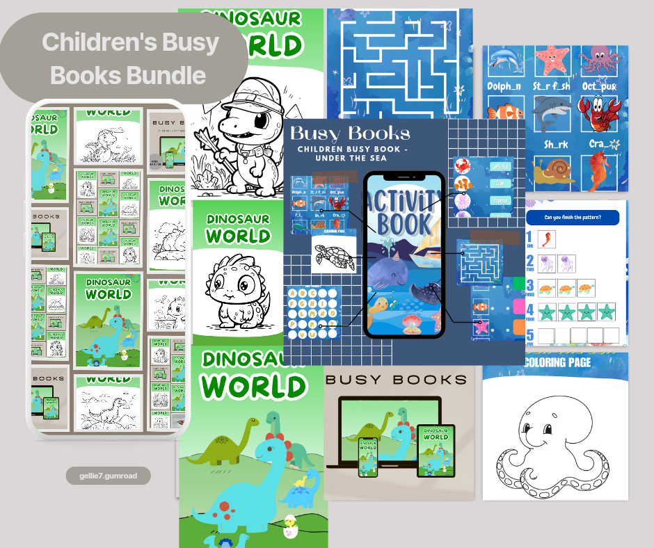 Children Busy Books with MRR & PLR
