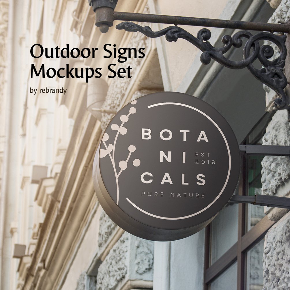 Outdoor Signs Mockups Set