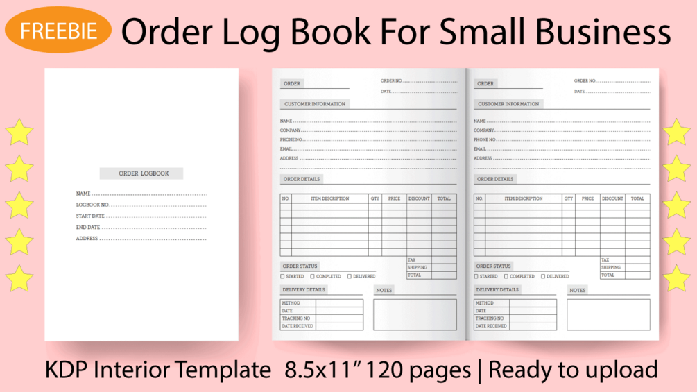 Orders Log Book | KDP Interior - 120 Pages