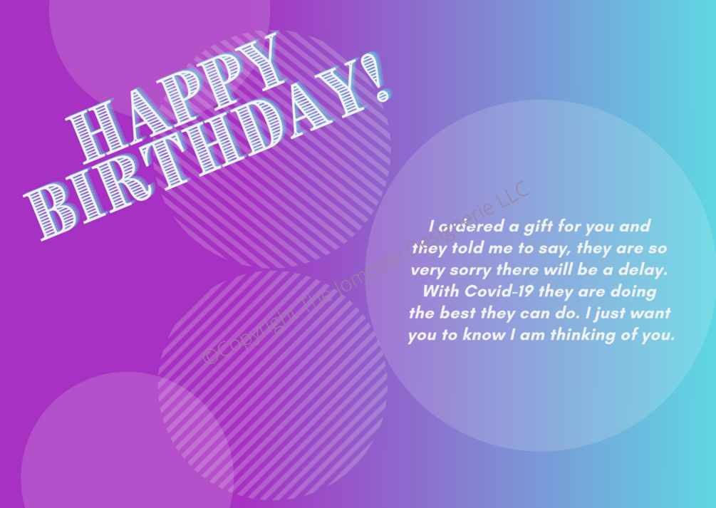 Happy Birthday Circles Delivery Delay Card