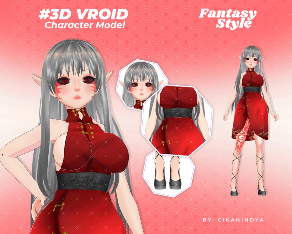 3D Vroid Character, 3D, Vroid, 3d Model Commission, Vtuber Model ...