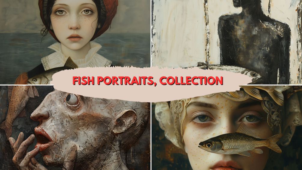 Fish Portraits Collection | AI-Generated Artistic Series (4 Images)