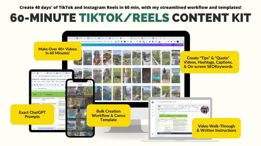 60-Minute TikTok/Reels Content Kit