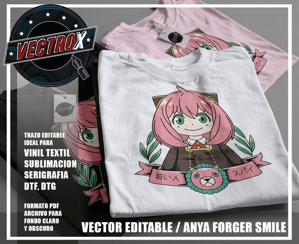 Vector Editable - Anya Forger Smile