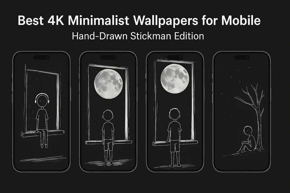 Best 4K Minimalist Wallpapers for Mobile – Hand-Drawn Stickman Edition