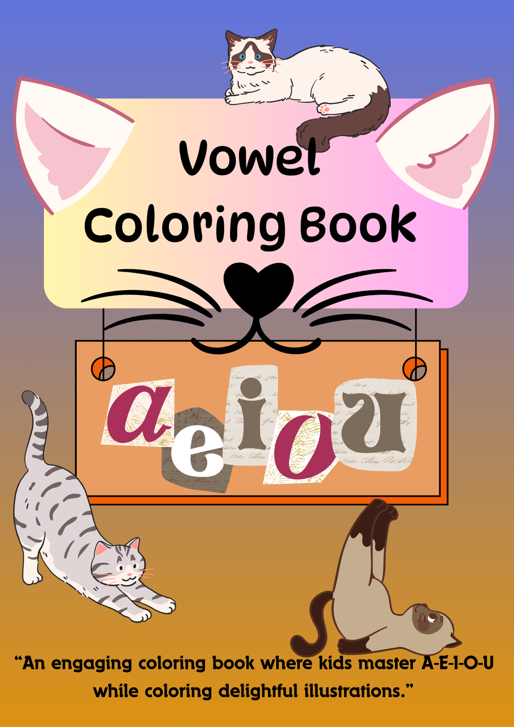 Free Printable Vowel Coloring Pages (PDF)
