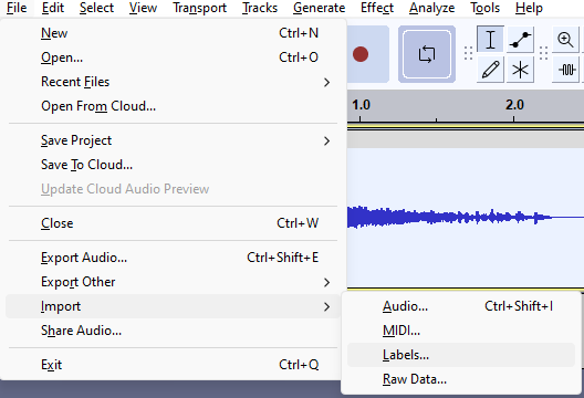 Export Blender Markers as Audacity Labels